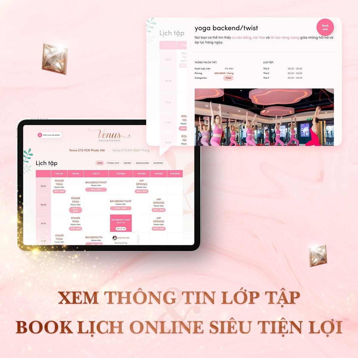 Venus ra mắt website chính thức | Trung tâm Yoga, Fitness chuyên nghiệp